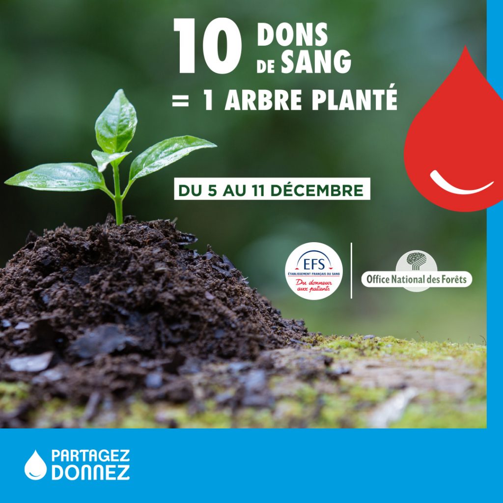Don de sang > 1 arbre planté tous les 10 dons - Ville de Nogent-sur-Marne